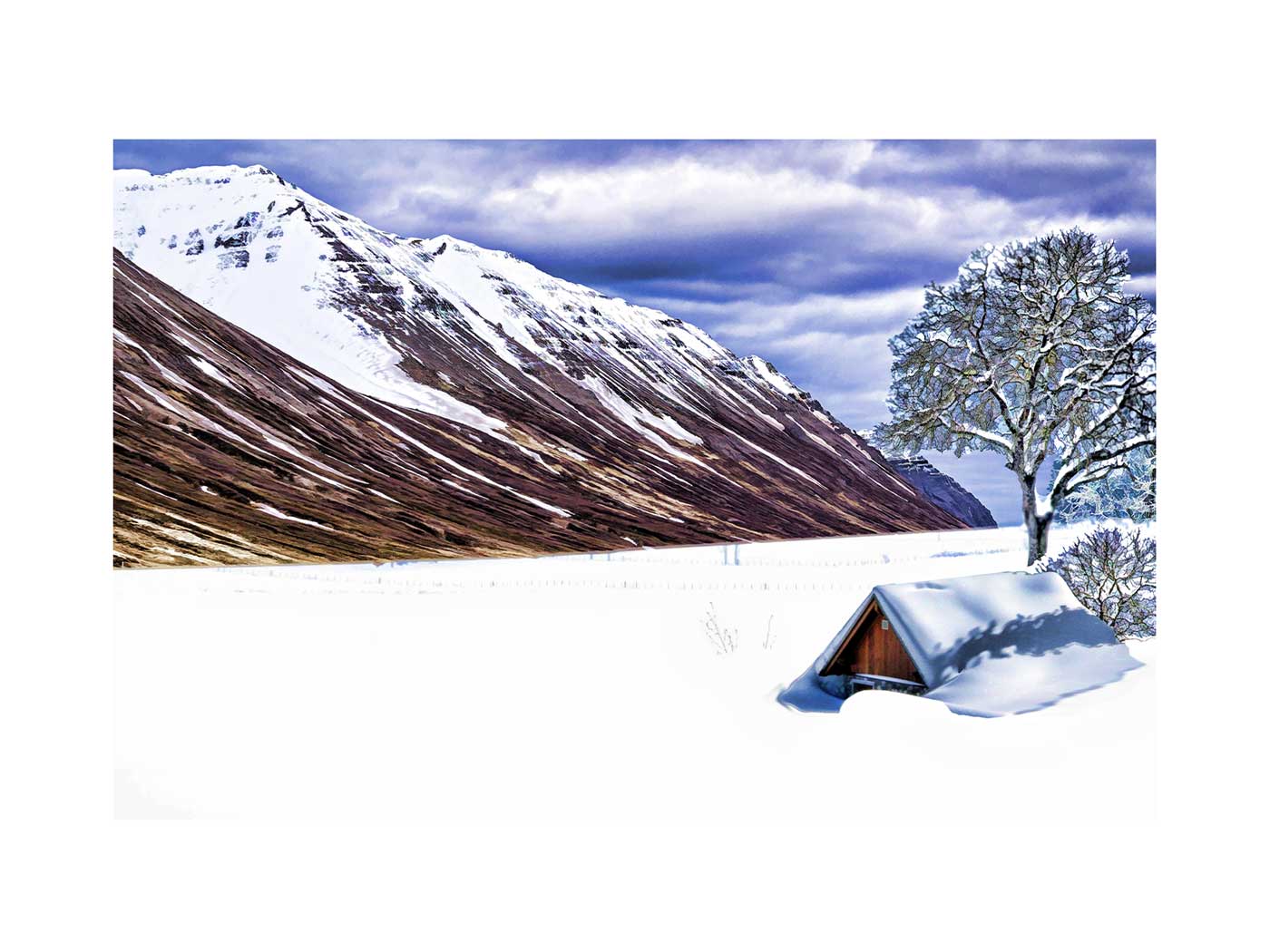 Snow Painting Art Print. | Canvas Direct