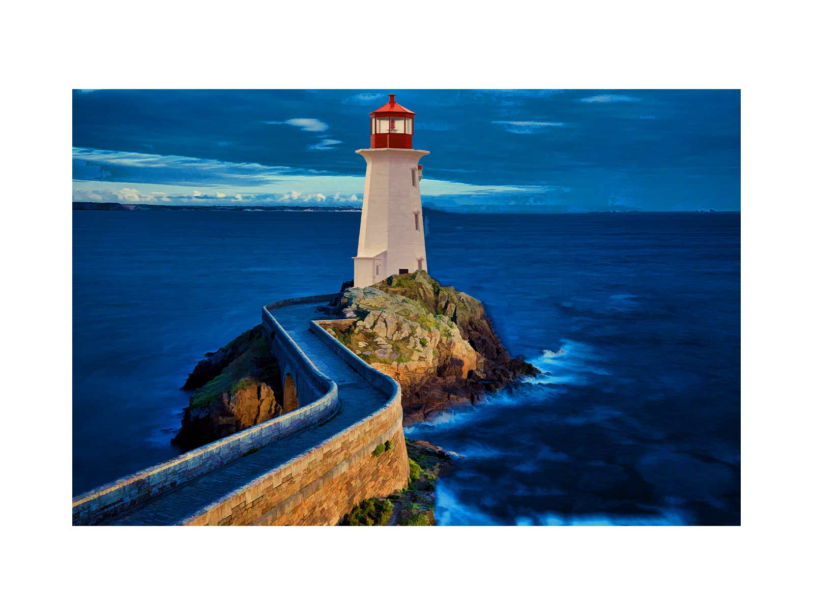 Pathway to Lighthouse Painting Art Print. | Canvas Direct