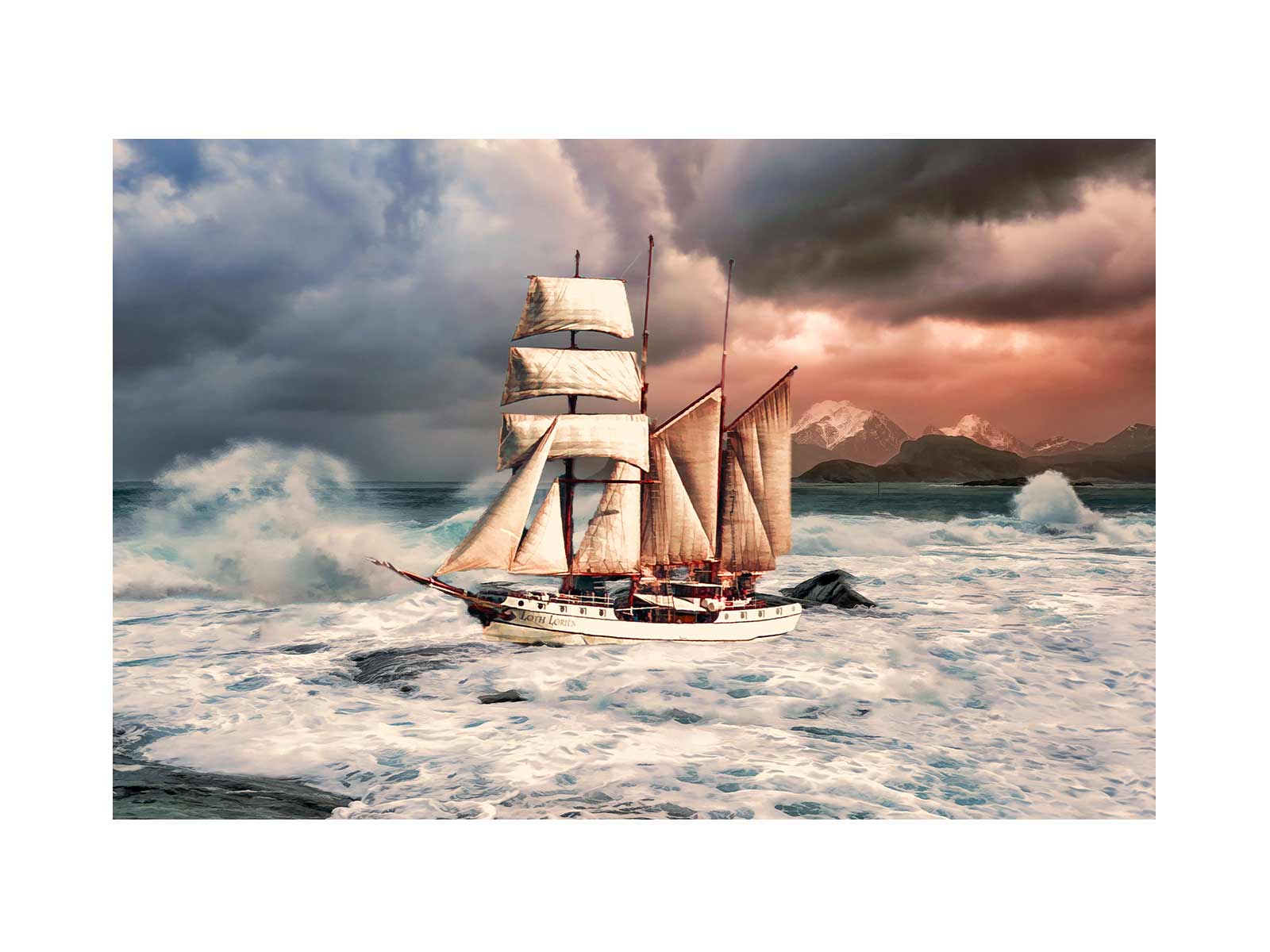 Stormship Painting Art Print. | Canvas Direct