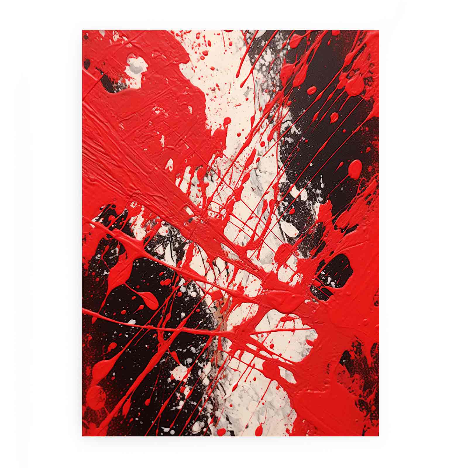 Red Dripping Color Painting | Canvas Direct