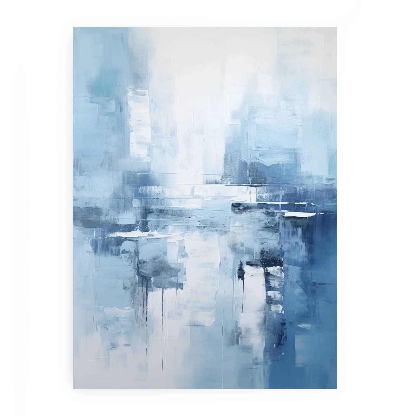 Grey Blue Abstract Painting | Canvas Direct