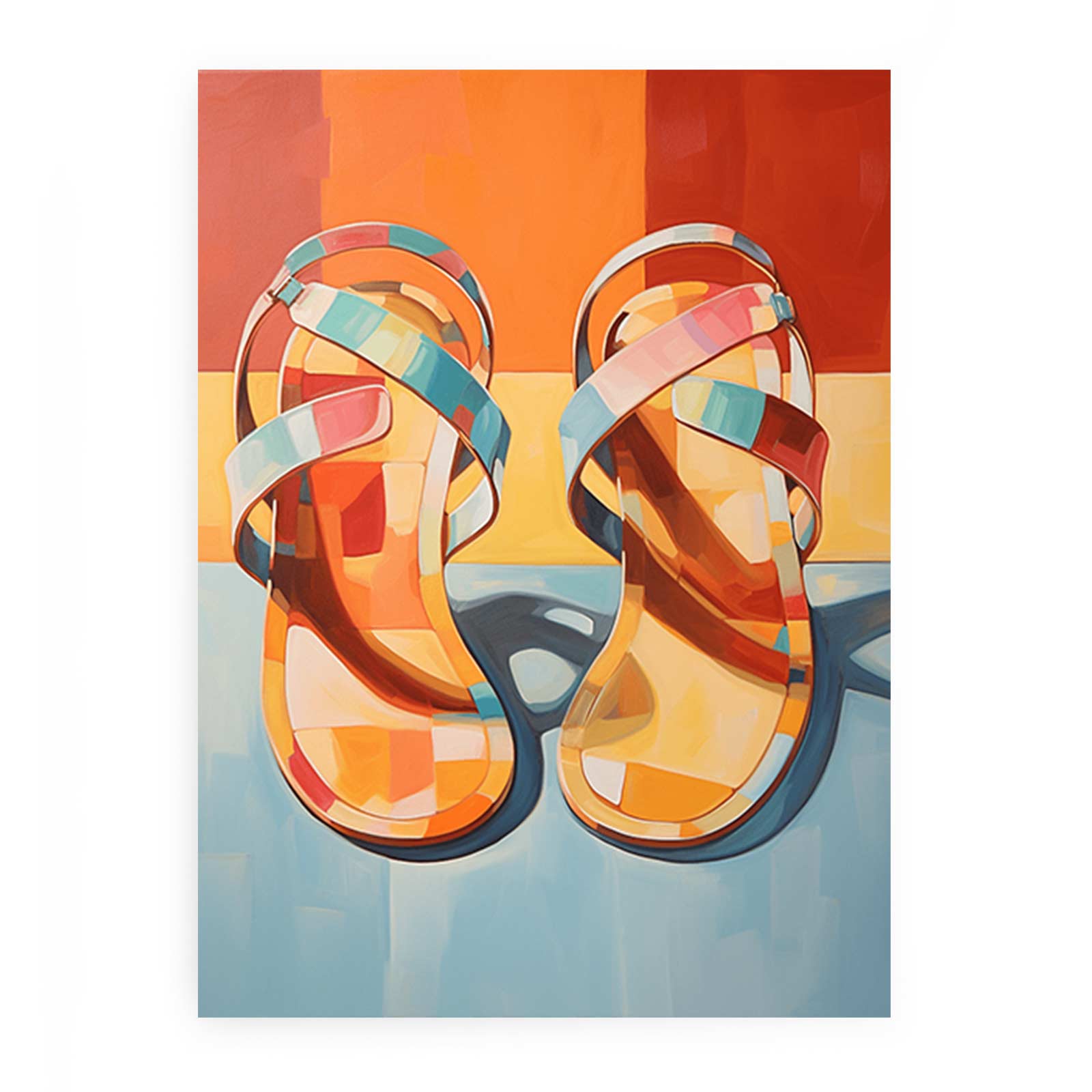 Modern Art Slippers Painting | Canvas Direct