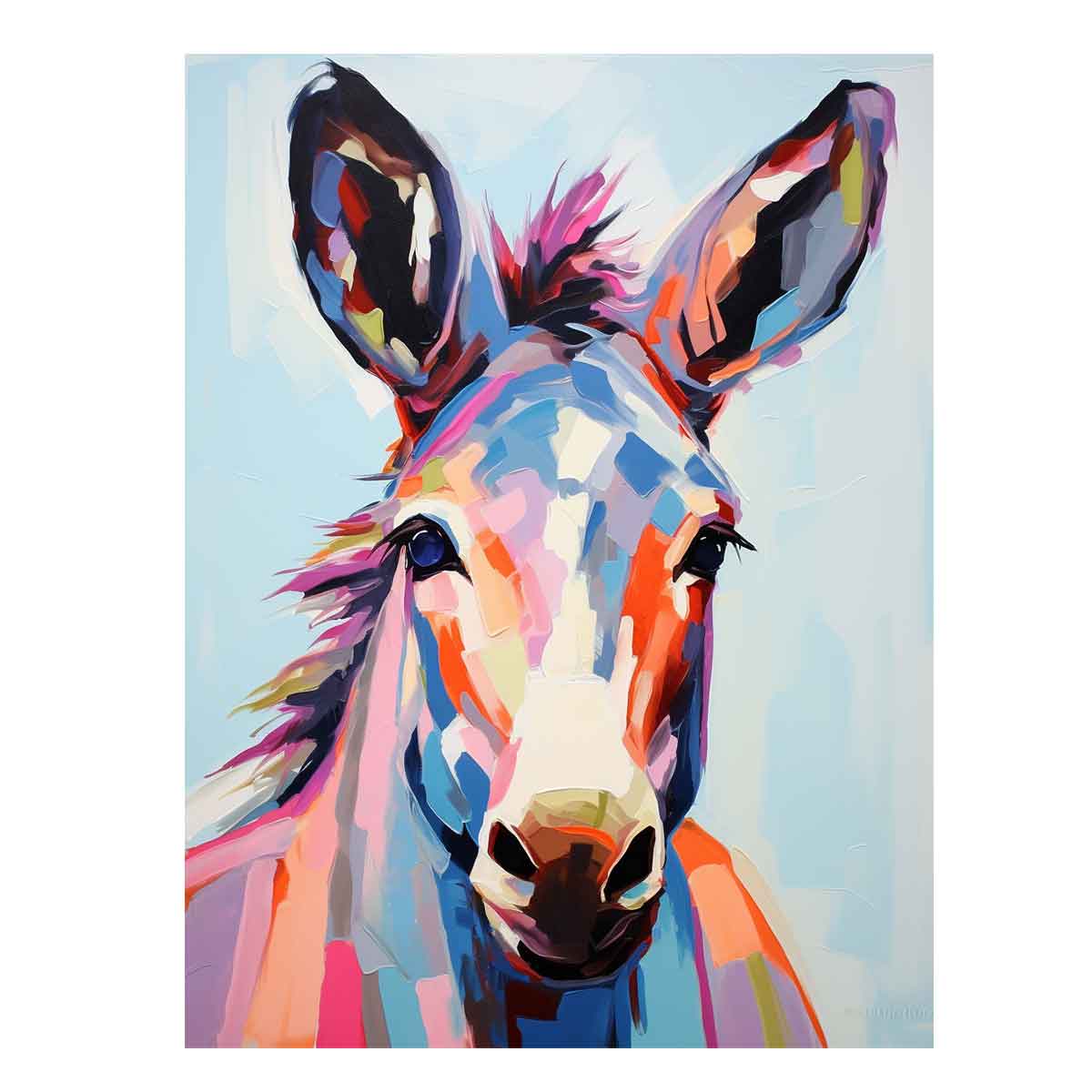 Modern Donkey Art Painting | Canvas Direct